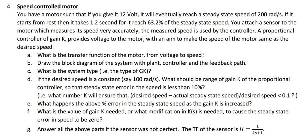 Solved You Have A Motor Such That If You Give It 12 Volt It