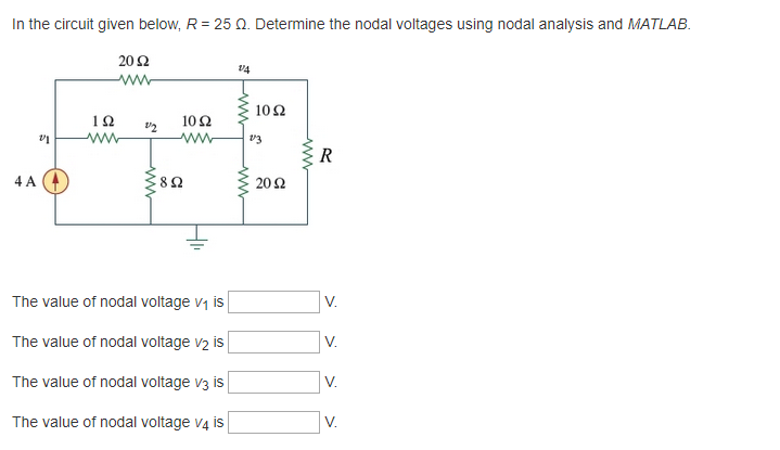 Solved the nodal voltages using nodal analysis and MATLAB | Chegg.com