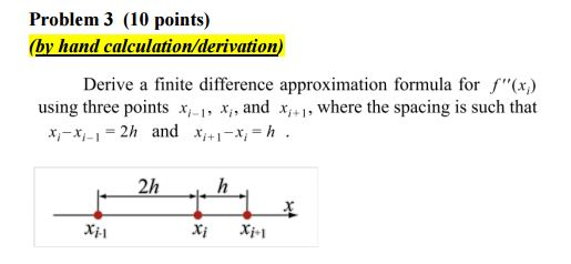 Solved Derive a finite difference approximation formula for | Chegg.com