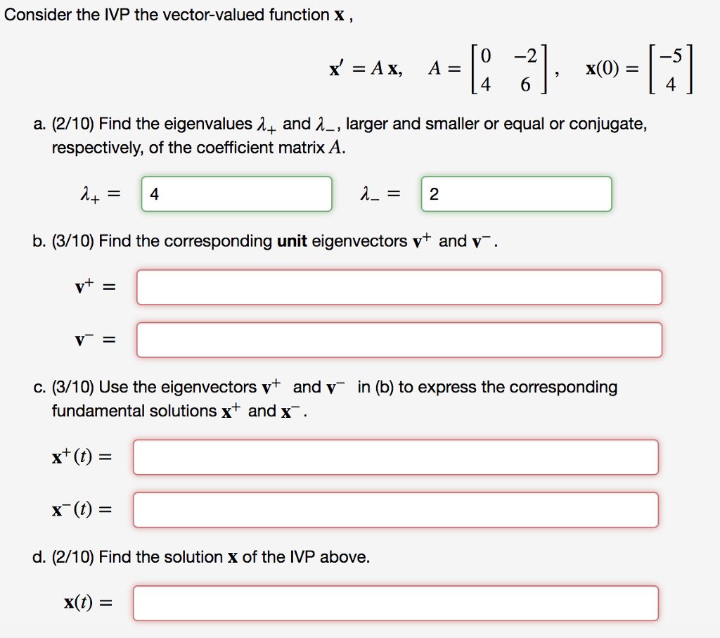 Solved Consider the IVP the vector-valued functionx 0 -2 Ax | Chegg.com