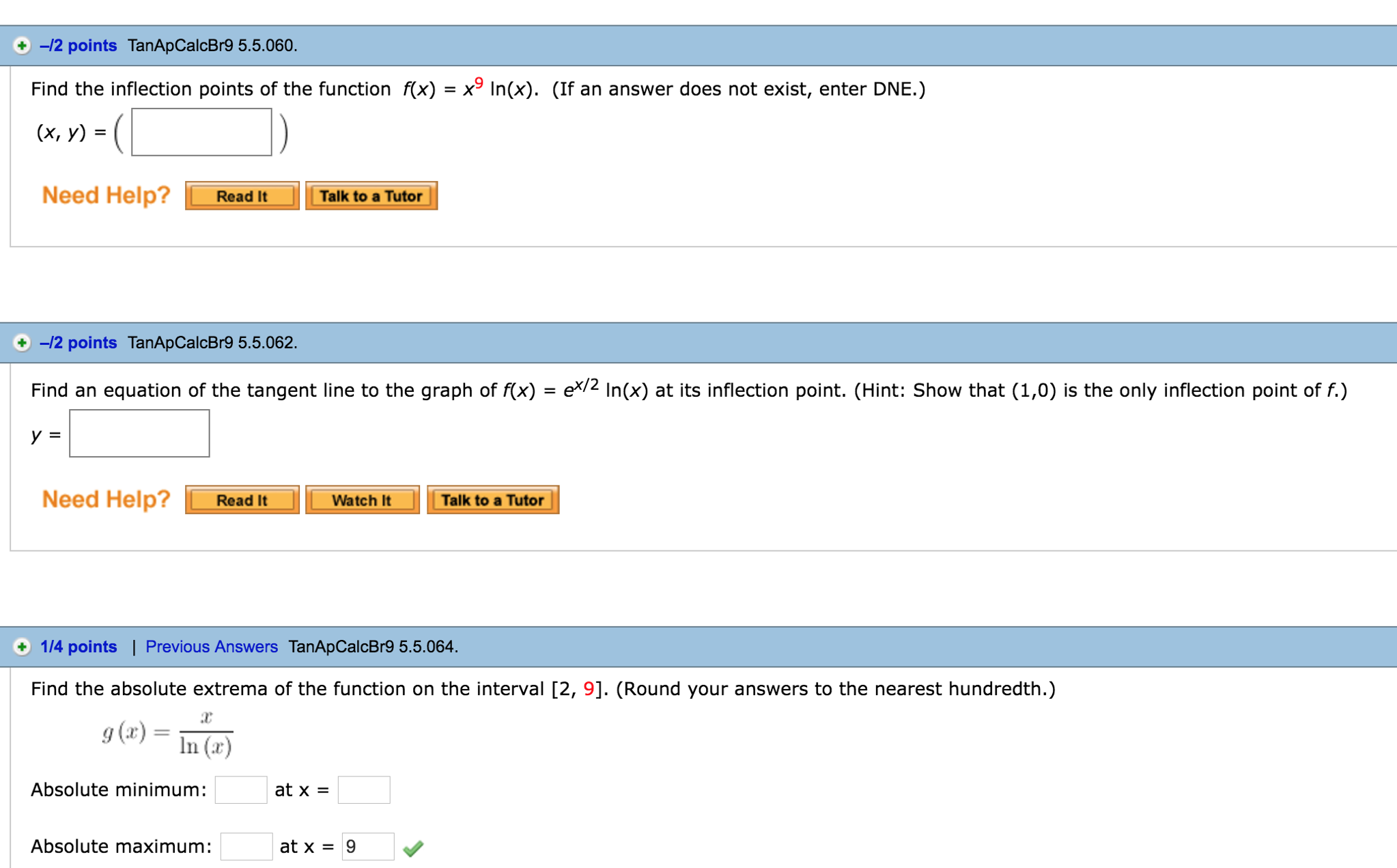Solved Find the inflection points of the function f(x) = x^9 | Chegg.com