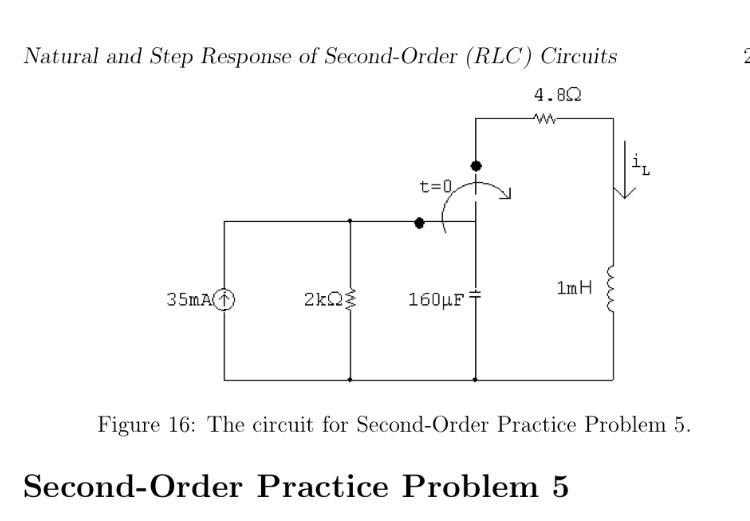 Solved Natural and Step Response of Second-Order (RLC) | Chegg.com Solved Natural and Step Response of Second-Order (RLC) | Chegg.com