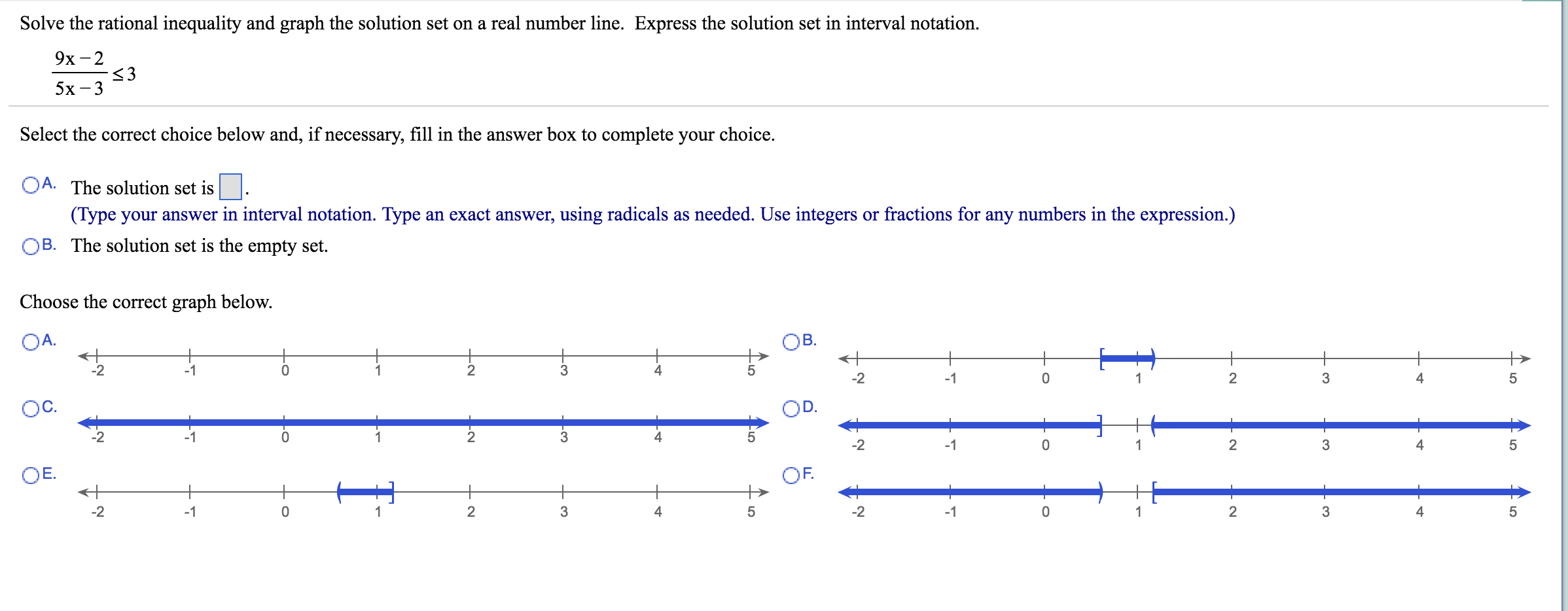 Solved Solve the rational inequality and graph the solution | Chegg.com