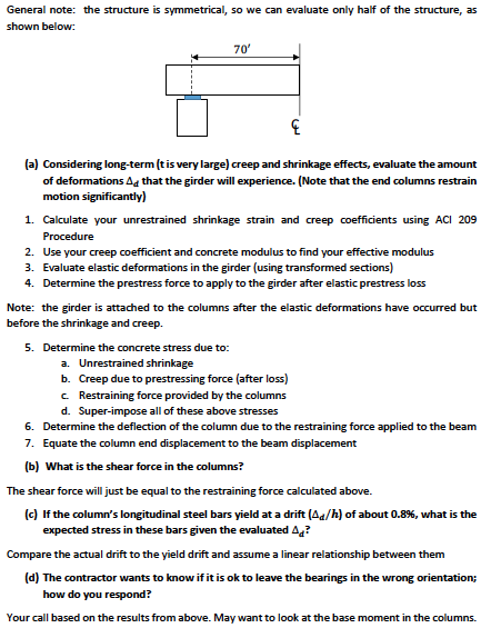 First the support columns are cast and allowed to | Chegg.com