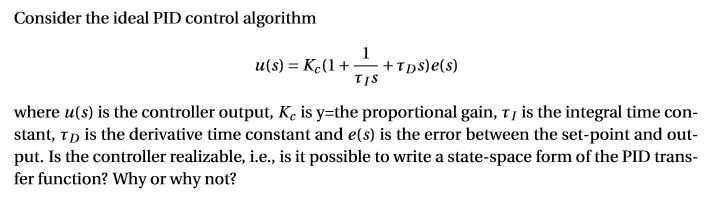 transfer function to state space | Chegg.com
