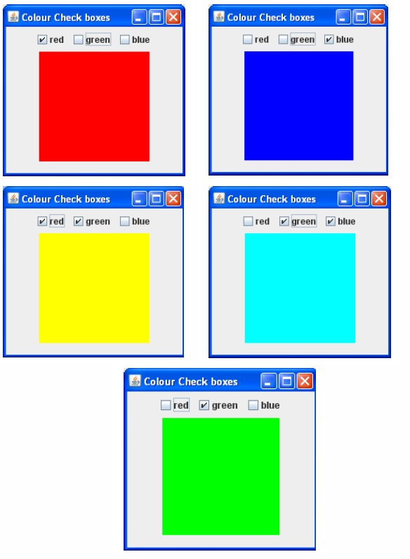 Solved Design and implement a JPanel with three check boxes | Chegg.com