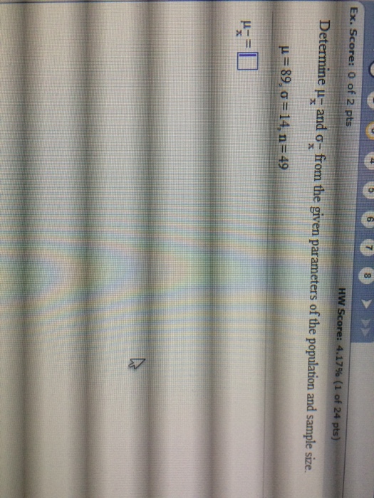 Solved Determine mu -_x and sigma -_x from the given | Chegg.com Solved Determine mu -_x and sigma -_x from the given | Chegg.com