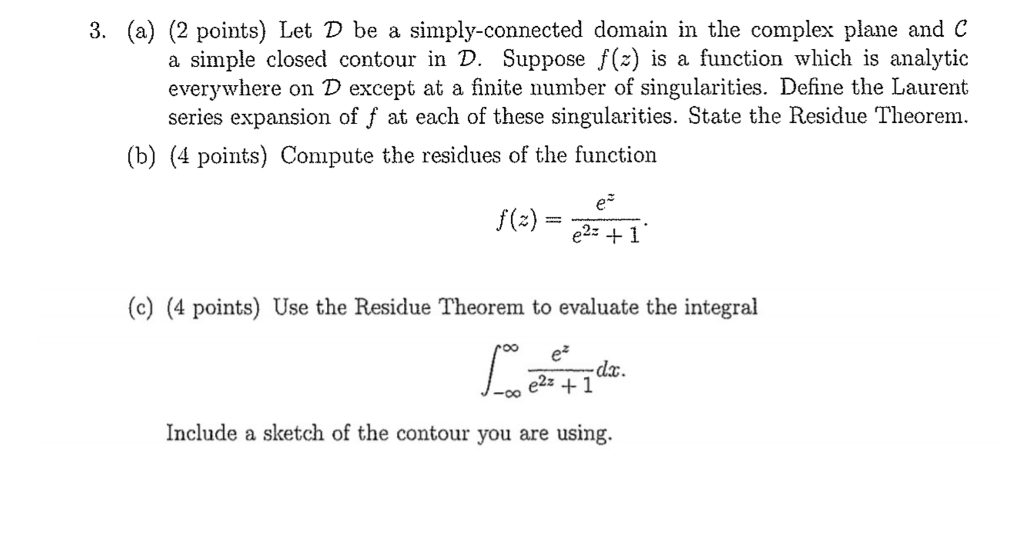 Solved 3. (a) (2 points) Let D be a simply-connected domain | Chegg.com