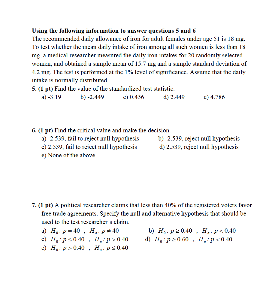 Solved To test whether the mean math score is higher for | Chegg.com