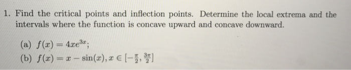 Solved Find the critical points and inflection points. | Chegg.com