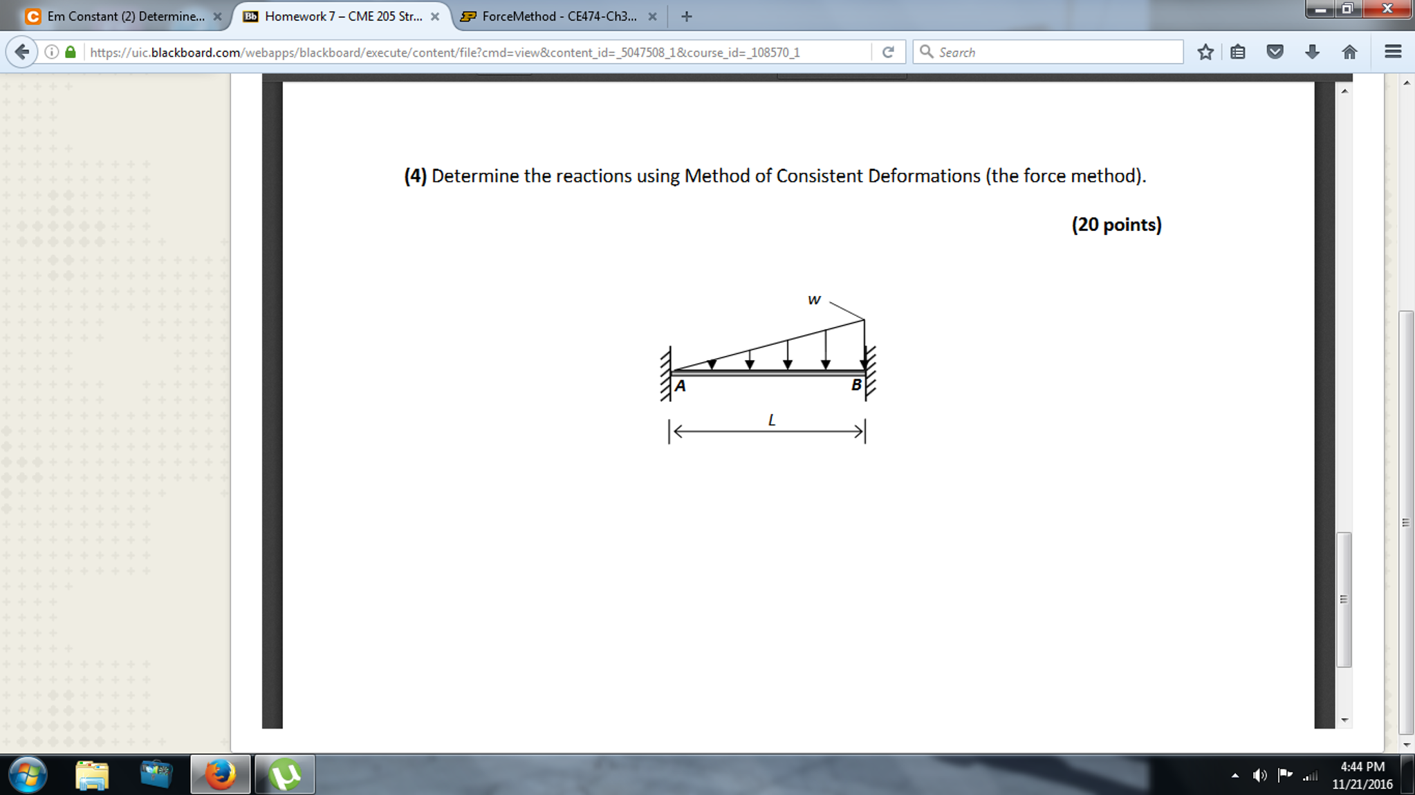 Solved Determine the reactions using Method of Consistent | Chegg.com