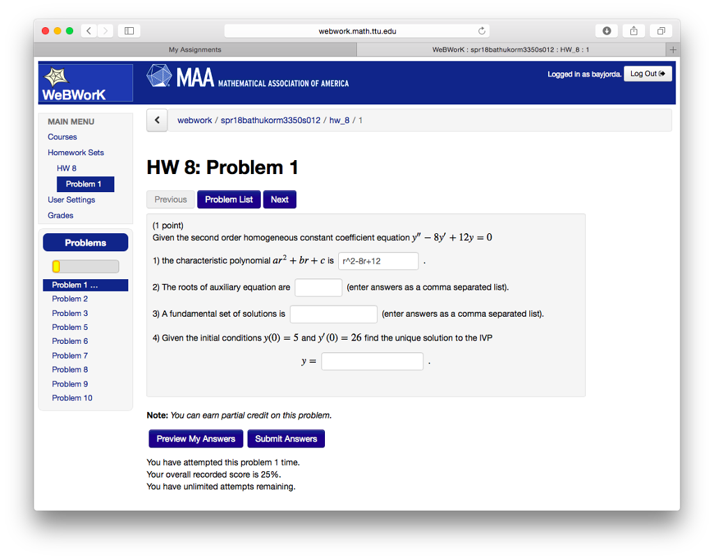 Solved webwork.math.ttu.edu WeBWorK: spr18bathukorm3350s012: | Chegg.com