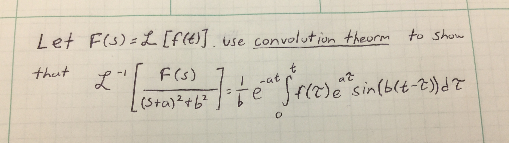 Solved USe convolution eorm to show at | Chegg.com