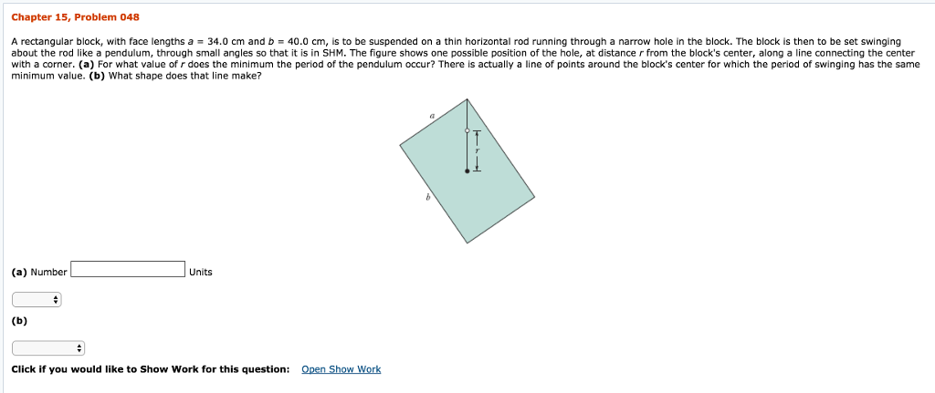 Solved Chapter 15, Problem 048 A rectangular block, with | Chegg.com