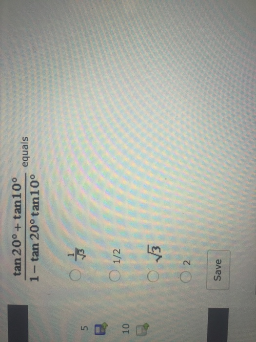 Solved Tan 20 Degree Tan 10 Degree Equals 1 Tan 20 Chegg