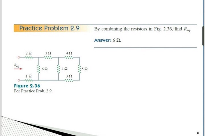Solved By combining the resistors in Fig. 2.36, find R eq. | Chegg.com