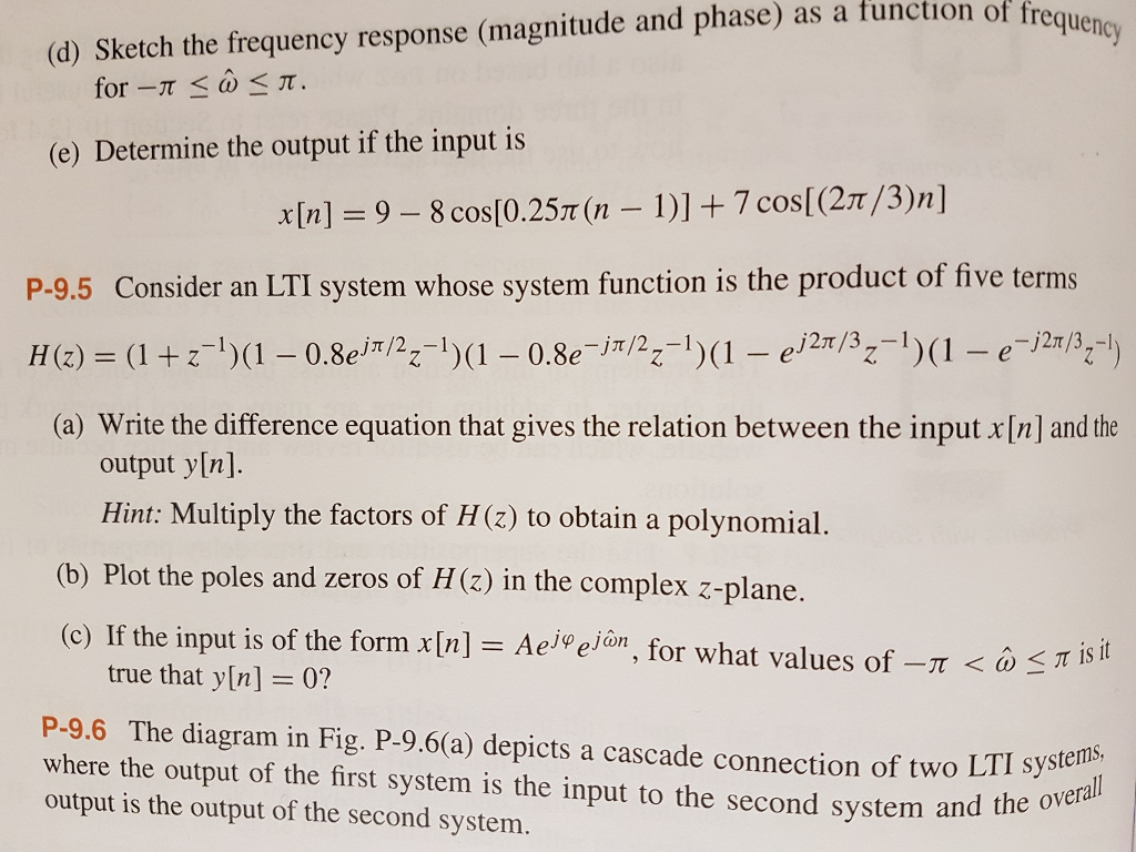 Solved Sketch the frequency response (magnitude and phase) | Chegg.com