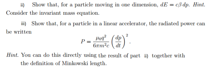 Solved Larmor and Liénard. The Larmor formula pog2a2 OTC | Chegg.com