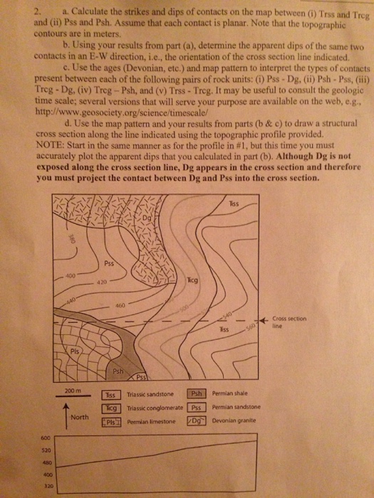 Structural geology homework - need help - wait for | Chegg.com