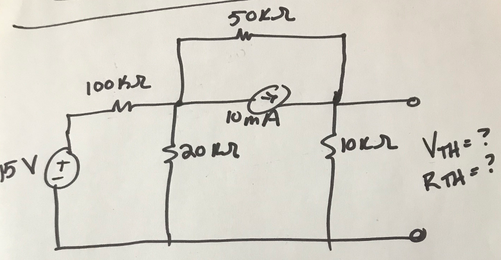 Solved Please solve for Vth and Rth using the following | Chegg.com