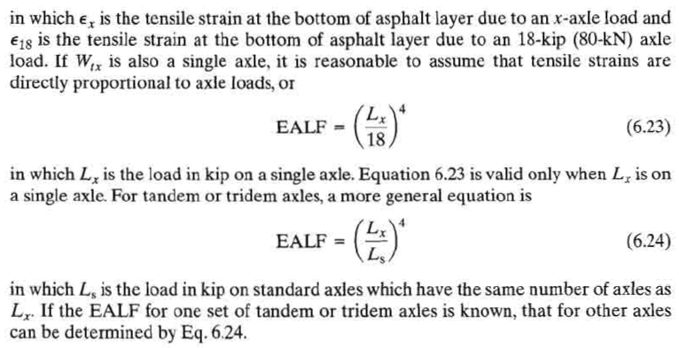Solved Determine the ESAL (Equivalent Single Axle Load) for | Chegg.com