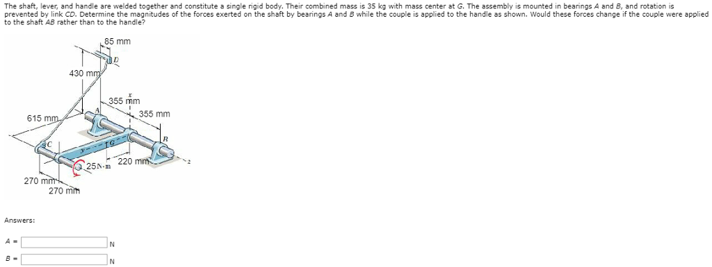 Solved The shaft, lever, and handle are welded together and | Chegg.com