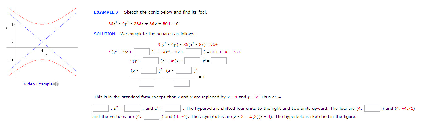 Solved Sketches the conic below and find its foci. 36x2 - | Chegg.com