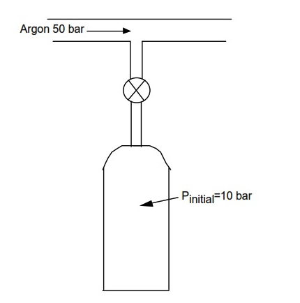 Consider filling compressed argon from a high | Chegg.com