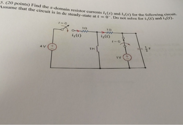 Solved Find the s-domain resistor currents l1(s) and l2(s) | Chegg.com