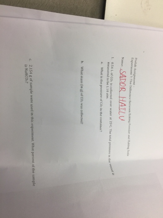 Solved 0.54 L of CO_2 is collected over water at 25 degree | Chegg.com