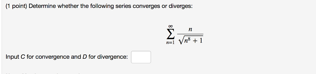 Solved Determine whether the following series converges or | Chegg.com