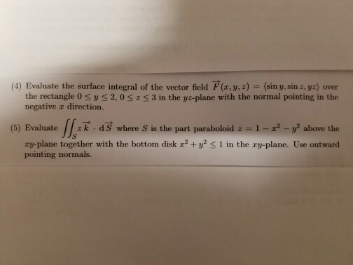 Solved Evaluate the surface integral of the vector field | Chegg.com