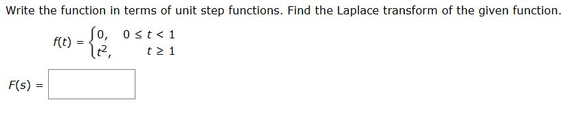 Solved Write the function in terms of unit step functions. | Chegg.com