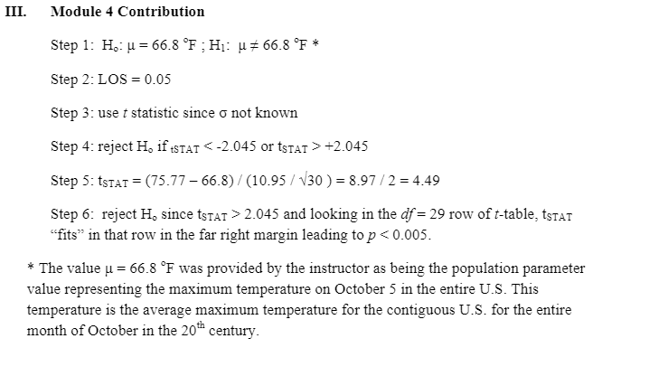 Solved Complete one sample t test of hypothesis when | Chegg.com