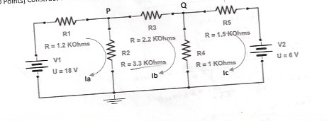 Solved calculate and measure the 3 loop currents Ia, Ib, and | Chegg.com