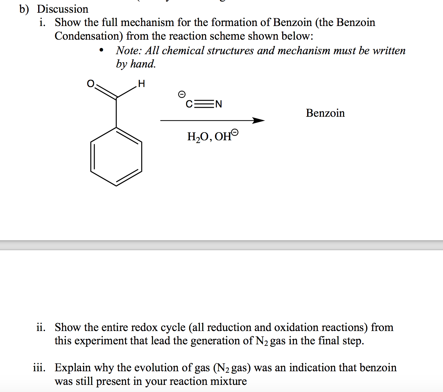 Solved Show the full mechanism for the formation of Benzoin | Chegg.com