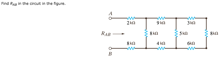 Solved Find RAB In the circuit in the figure. | Chegg.com