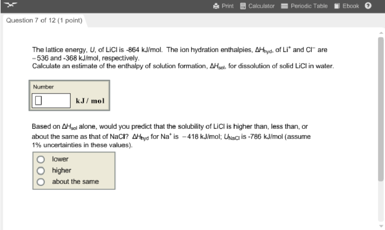 Solved calculate an estimate of the enthalpy of solution | Chegg.com