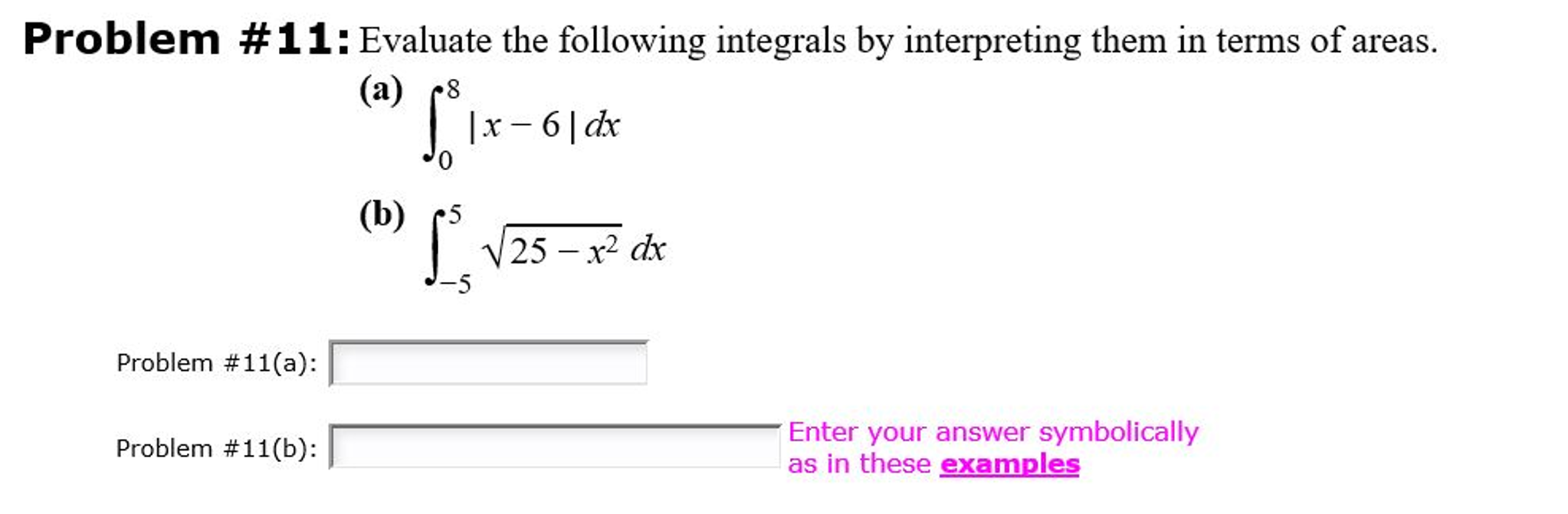 Solved Evaluate the following integrals by interpreting them | Chegg.com