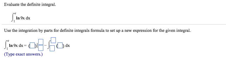 Solved Evaluate the definite integral. In 9x dx Use the | Chegg.com