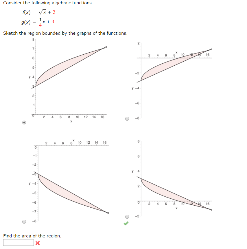 Solved Consider the following algebraic functions x 3 Sketch | Chegg.com