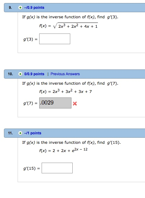 Solved If g(x) is the inverse function of f(x), find g'(3). | Chegg.com