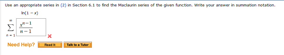 Solved Use an appropriate series in (2) in Section 6.1 to | Chegg.com