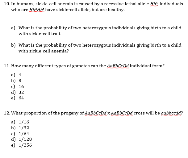 Solved In humans, sickle-cell anemia is caused by a | Chegg.com