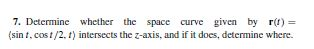 Solved Determine whether the space curve given by r(f) = | Chegg.com