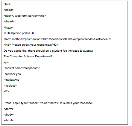Solved sbead? stitle A Web form servlet | Chegg.com