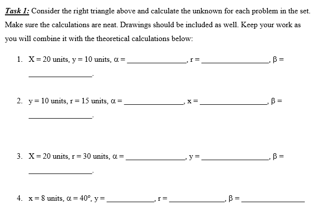 Solved Task L Consider The Right Triangle Above And Chegg