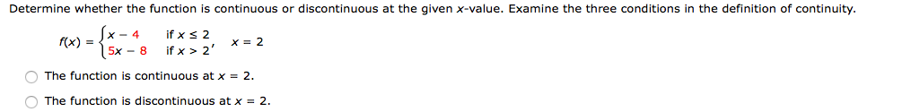 Solved Determine Whether The Given Function Is Continuous