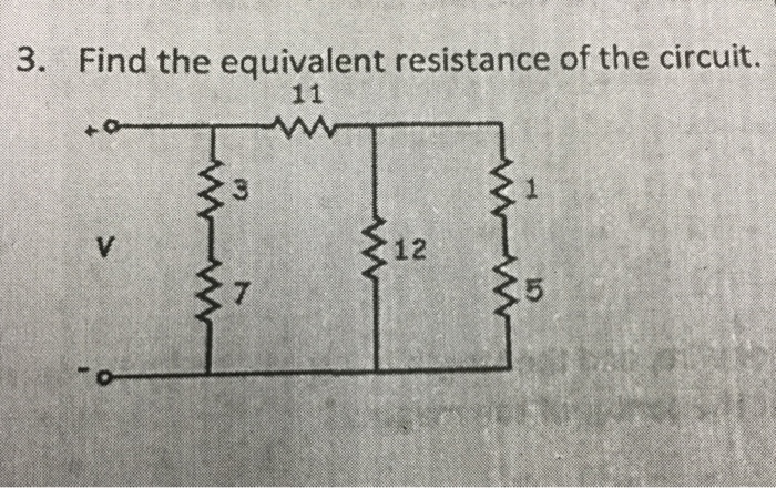 Solved Find the equivalent resistance of the circuit. | Chegg.com
