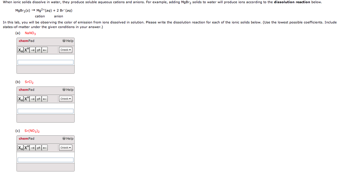 Solved When ionic solids dissolve in water, they produce | Chegg.com